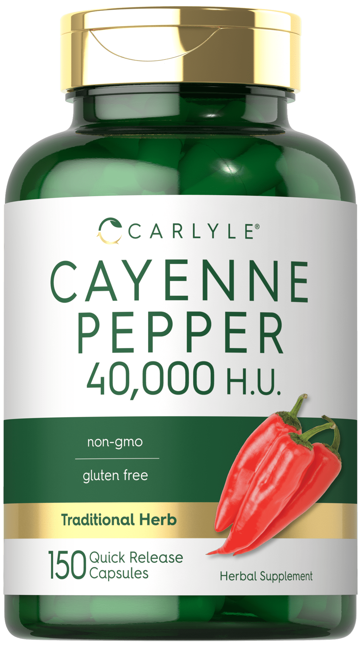 Cayenne Pepper Capsules | 40,000 HU | Non-GMO and Gluten Free ...