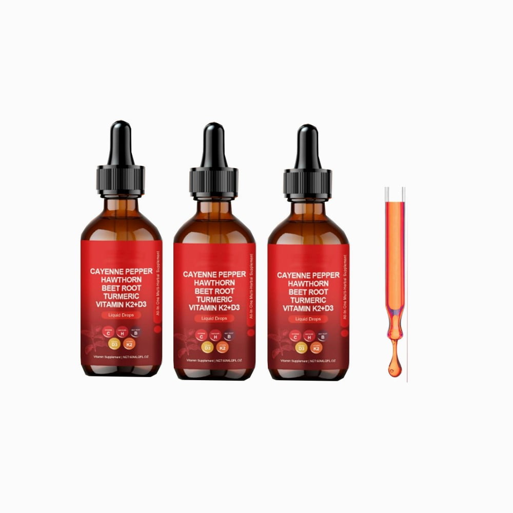 Cayenne Pepper Drops,Cayenne Pepper Extract, 60ml Natural Cayenne Pepper Liquid Drops(3 Bottles ...