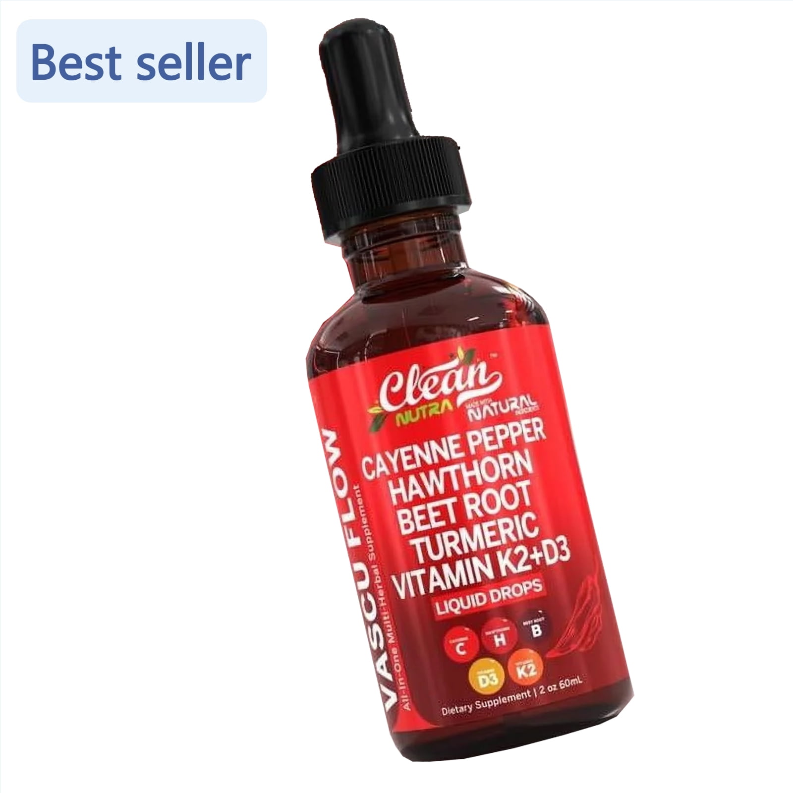 Cayenne Pepper Liquid Drops + Hawthorn Berry - 60ml - Walmart.com