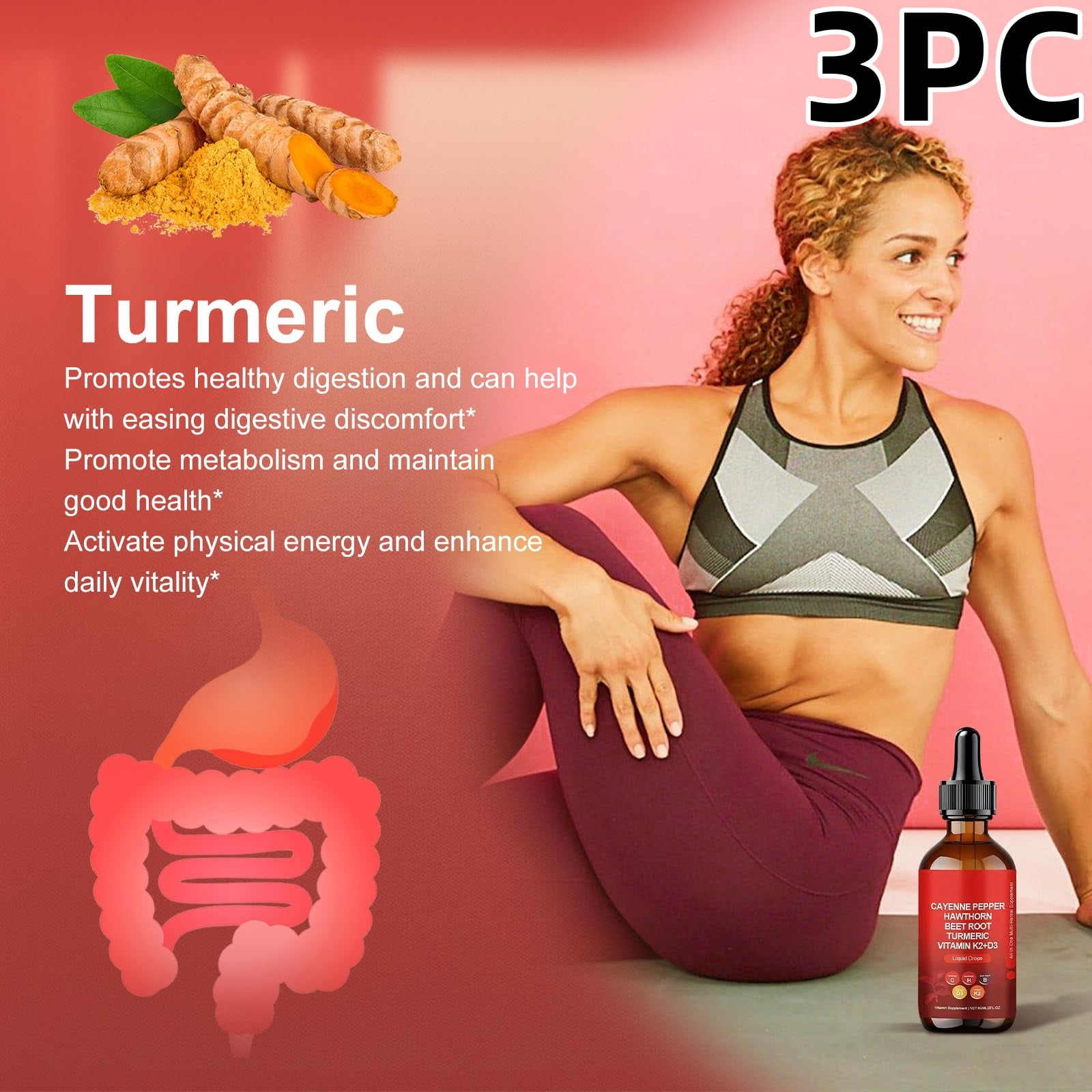 Cayenne Pepper Liquid Drops with Ginger, Immunity Booster,A Gentle and ...