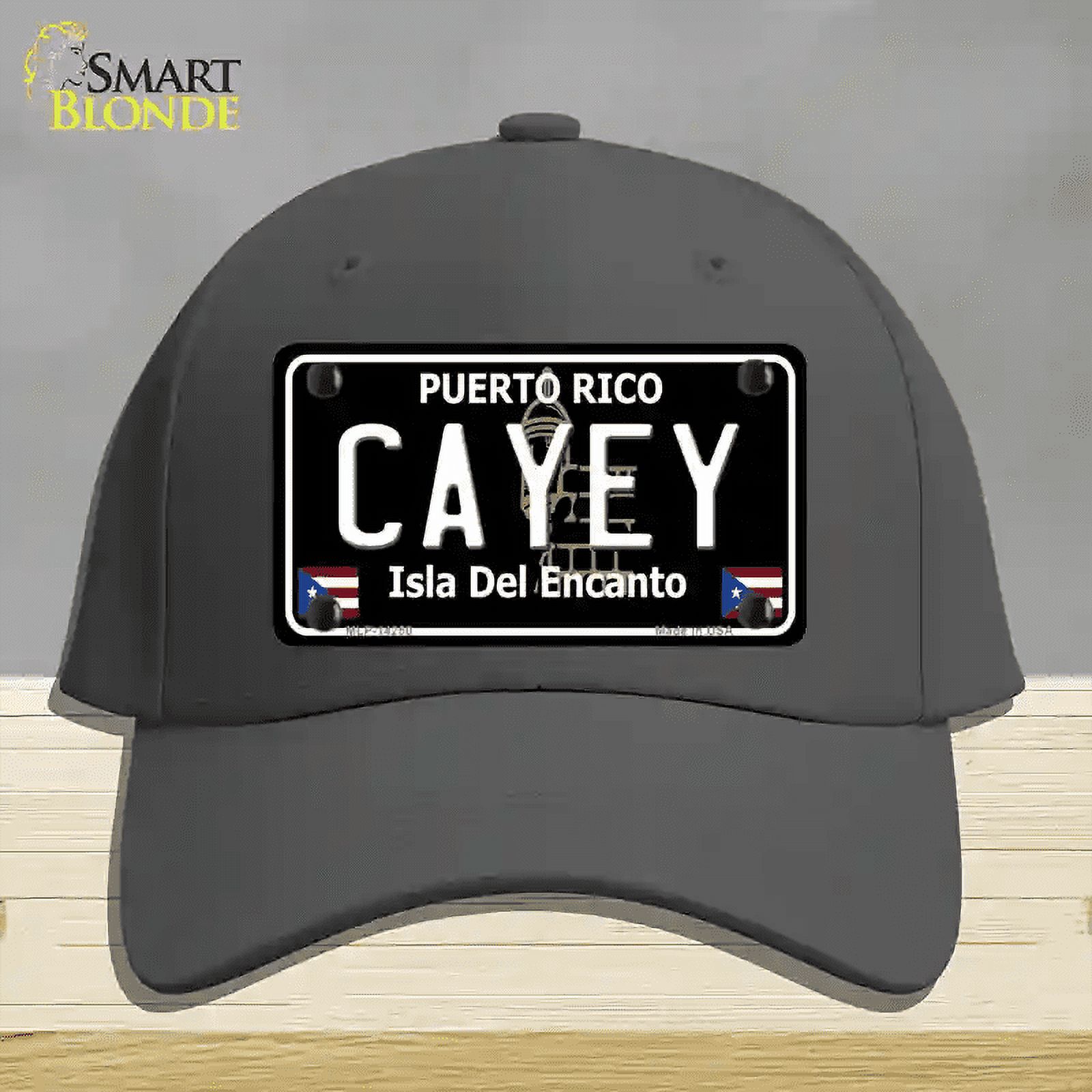 Cayey Puerto Rico Black Novelty License Plate Hat Cotton Charcoal ...