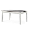 Caylie Two-Tone Ivory and Driftwood Fixed Top Dining Table, Kitchen ...