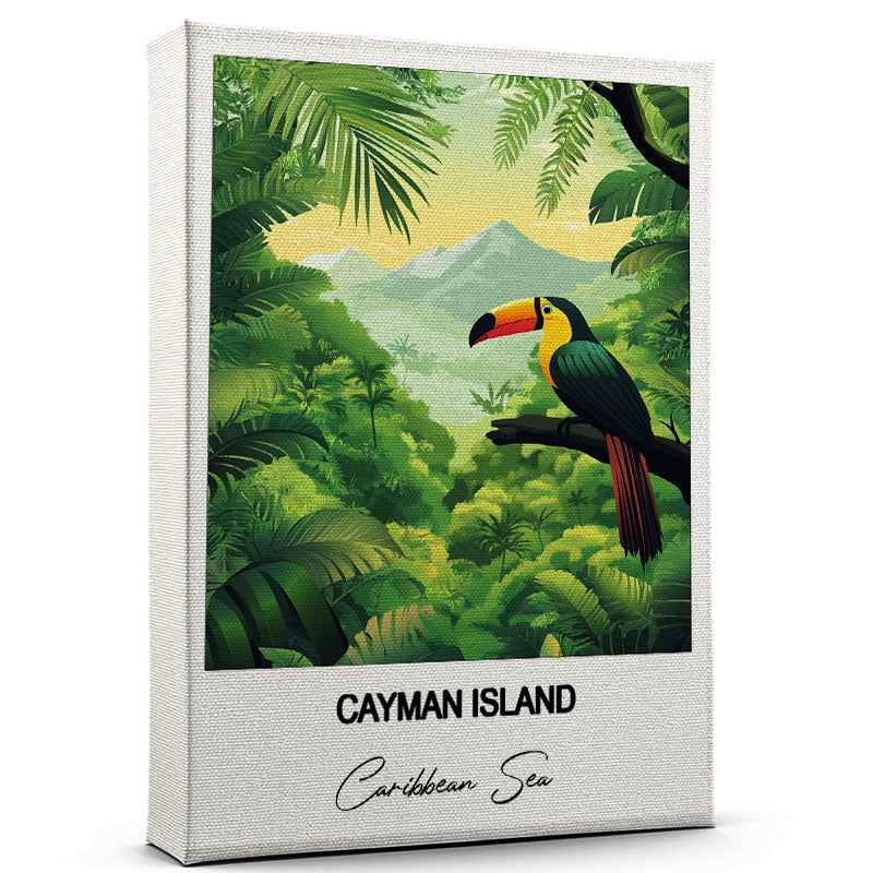 Cayman Island Travel Decorative Art Canvas – Caribbean Sea Canvas ...