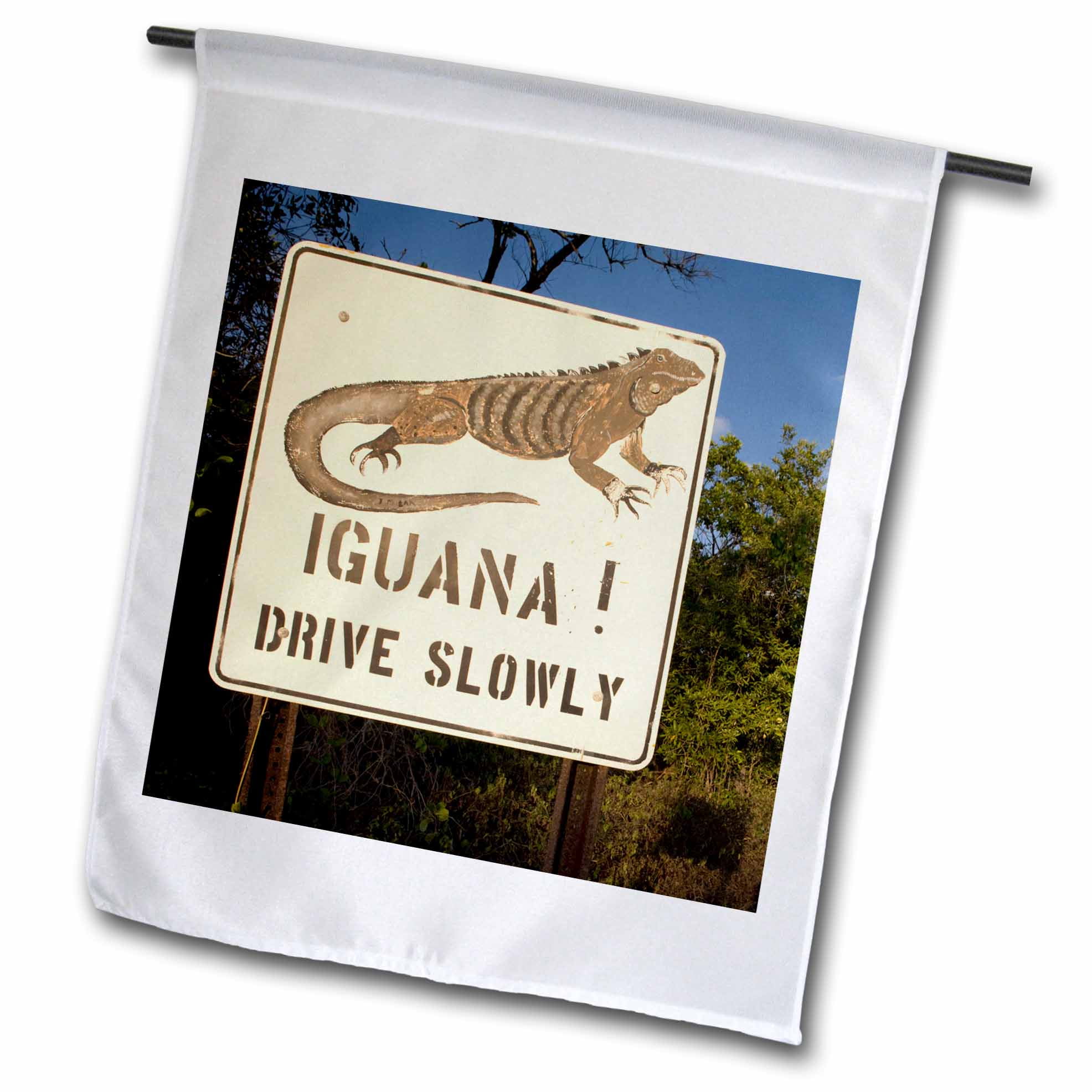 Cayman Islands, Iguana Crossing Sign -CA42 PSO0065 - Paul Souders 12 x ...