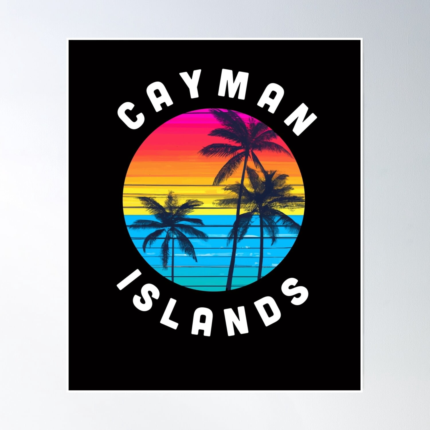 Cayman Islands Poster Wall Art, Modern Wall Decor, 8x12 UNFRAMED ...