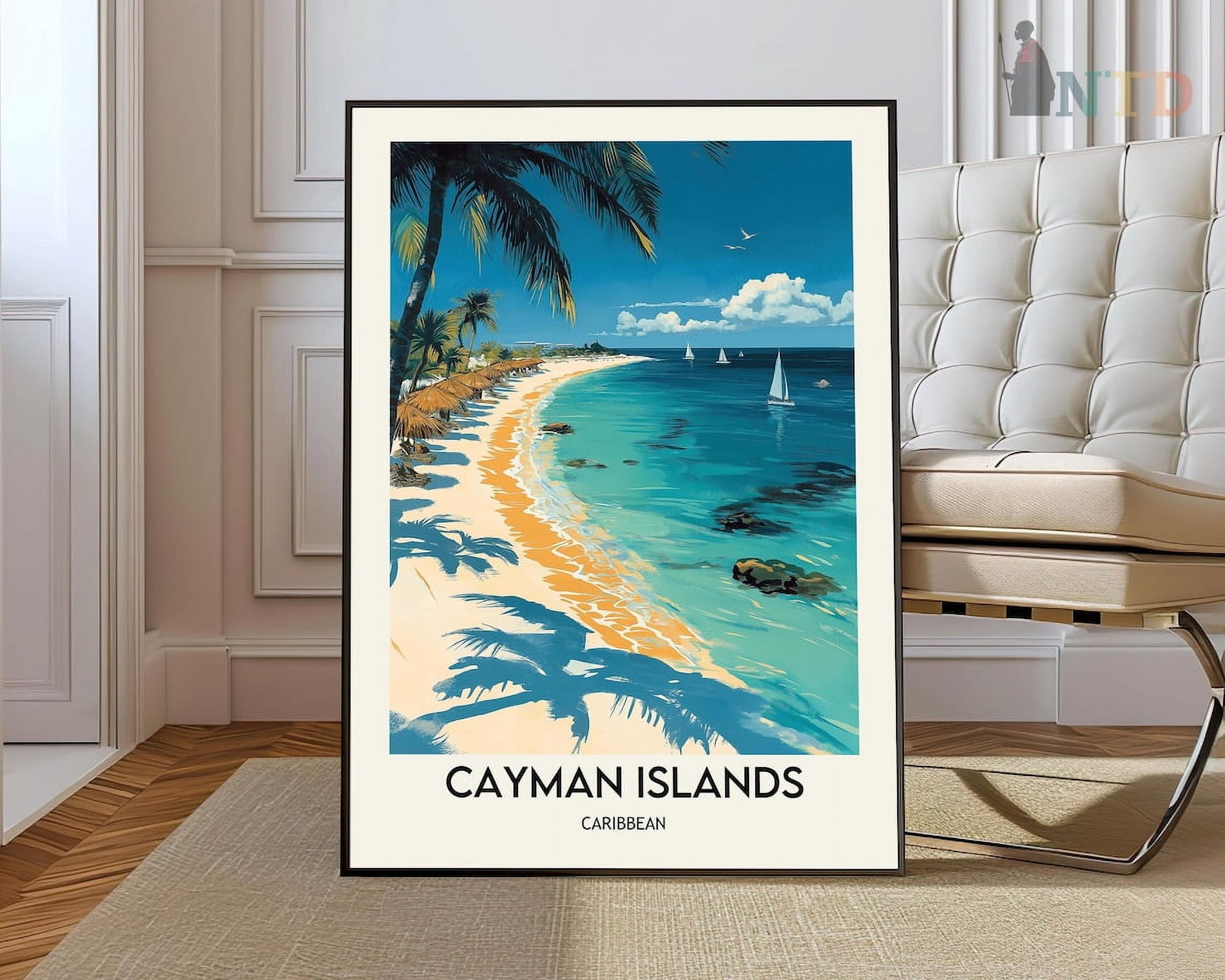 Cayman Islands Travel Poster, Cayman Islands Wall Art, Cayman Islands ...