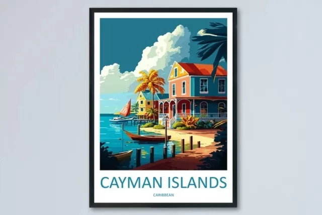 Cayman Islands Travel Print Wall Art Cayman Islands Wall Hanging Home ...