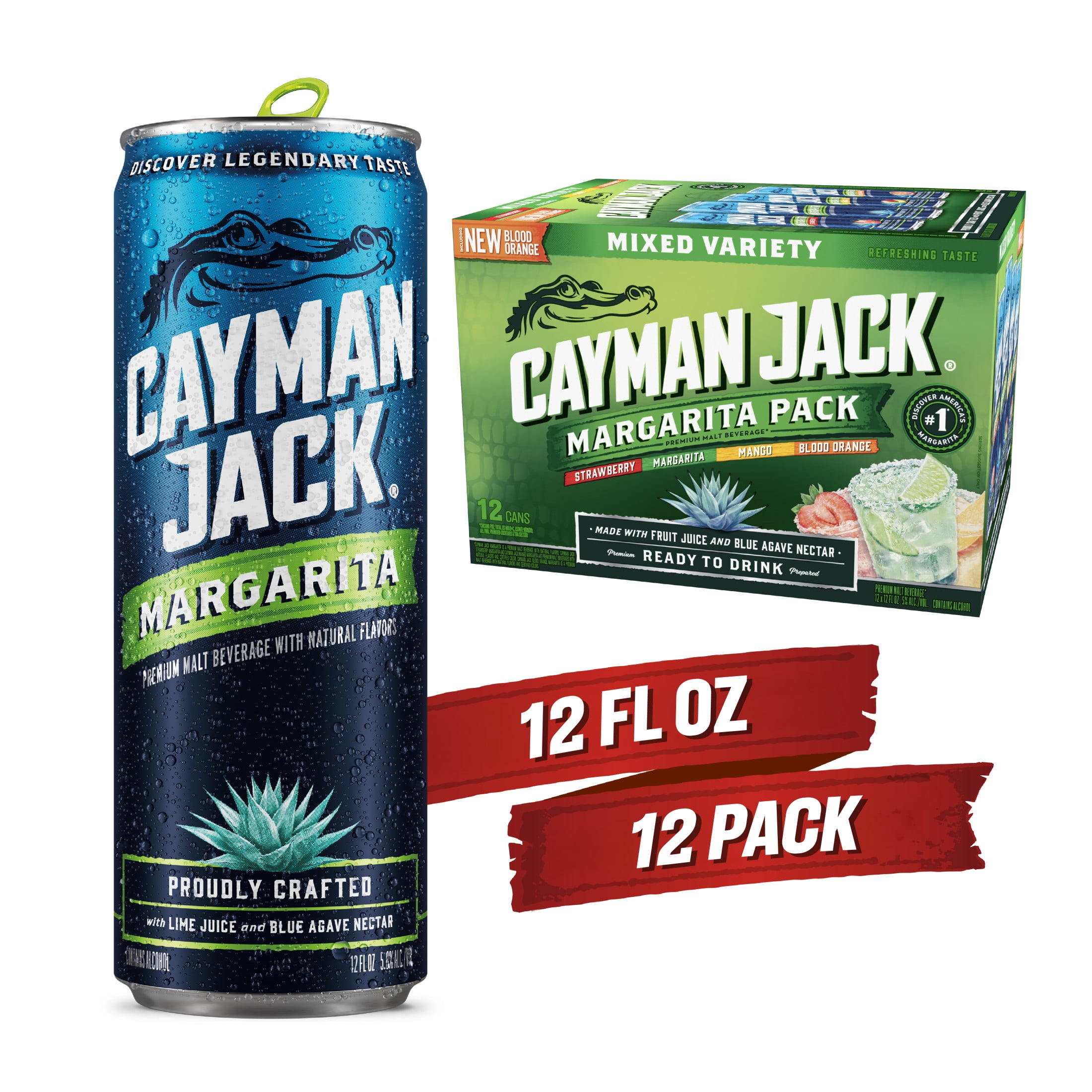 Cayman Jack Variety Pack 12 Fl Oz Cans 5.8% ABV with Four Refreshing ...