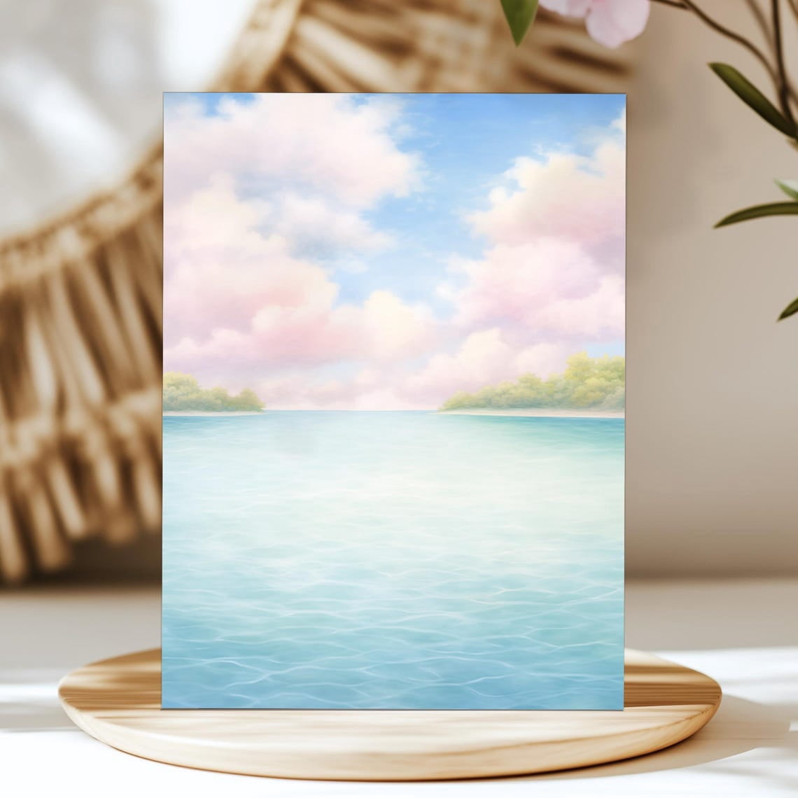 Cayo Aurora Caribbean Coastal Seascape Tropical Wall Decor Unframed ...