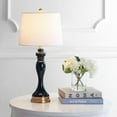 Cayson 29 in. Navy Curved Table Lamp with White Shade - Walmart.com
