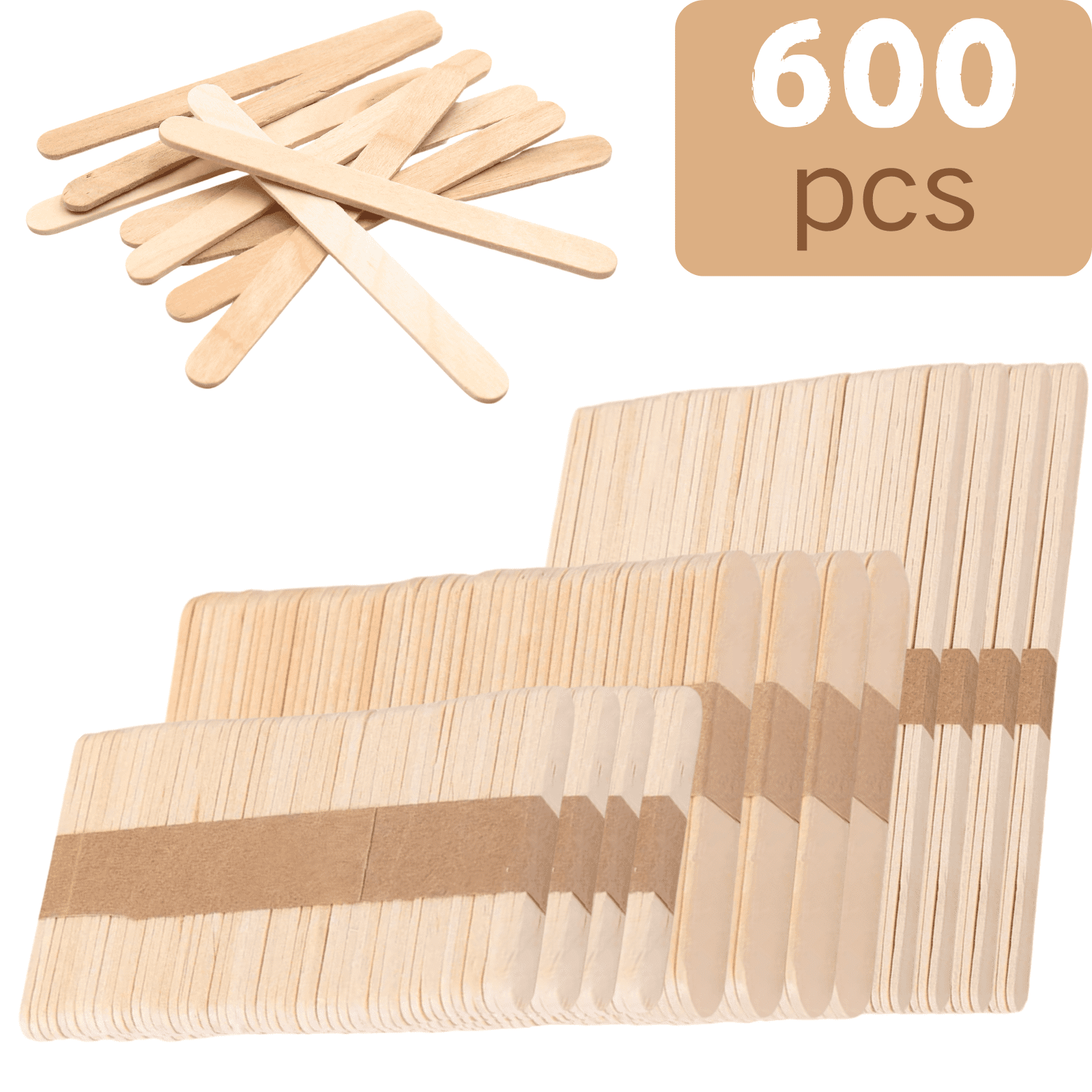 Cayton Wood Craft Sticks,600 pieces,3 sizes mini mid large - Walmart.com