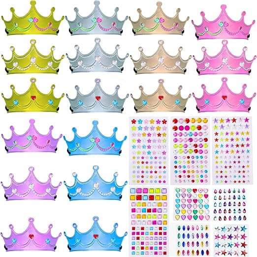 Cayton Foam Crowns, 26pcs Gold Paper Party Hats, Paper Crown with ...