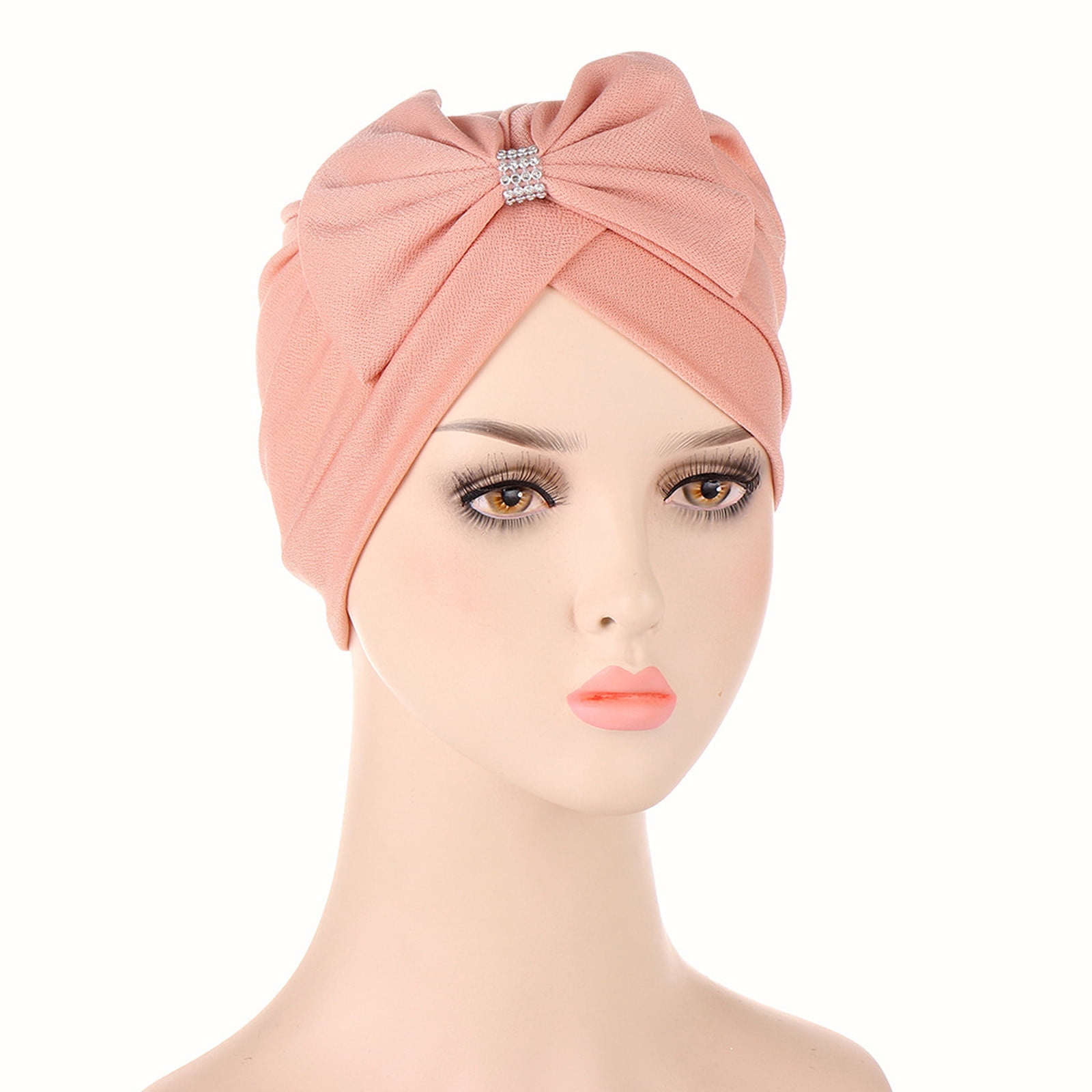 Caywon Elegant Women bowknot Turban Bonnet Muslim Headscarf Caps Party ...