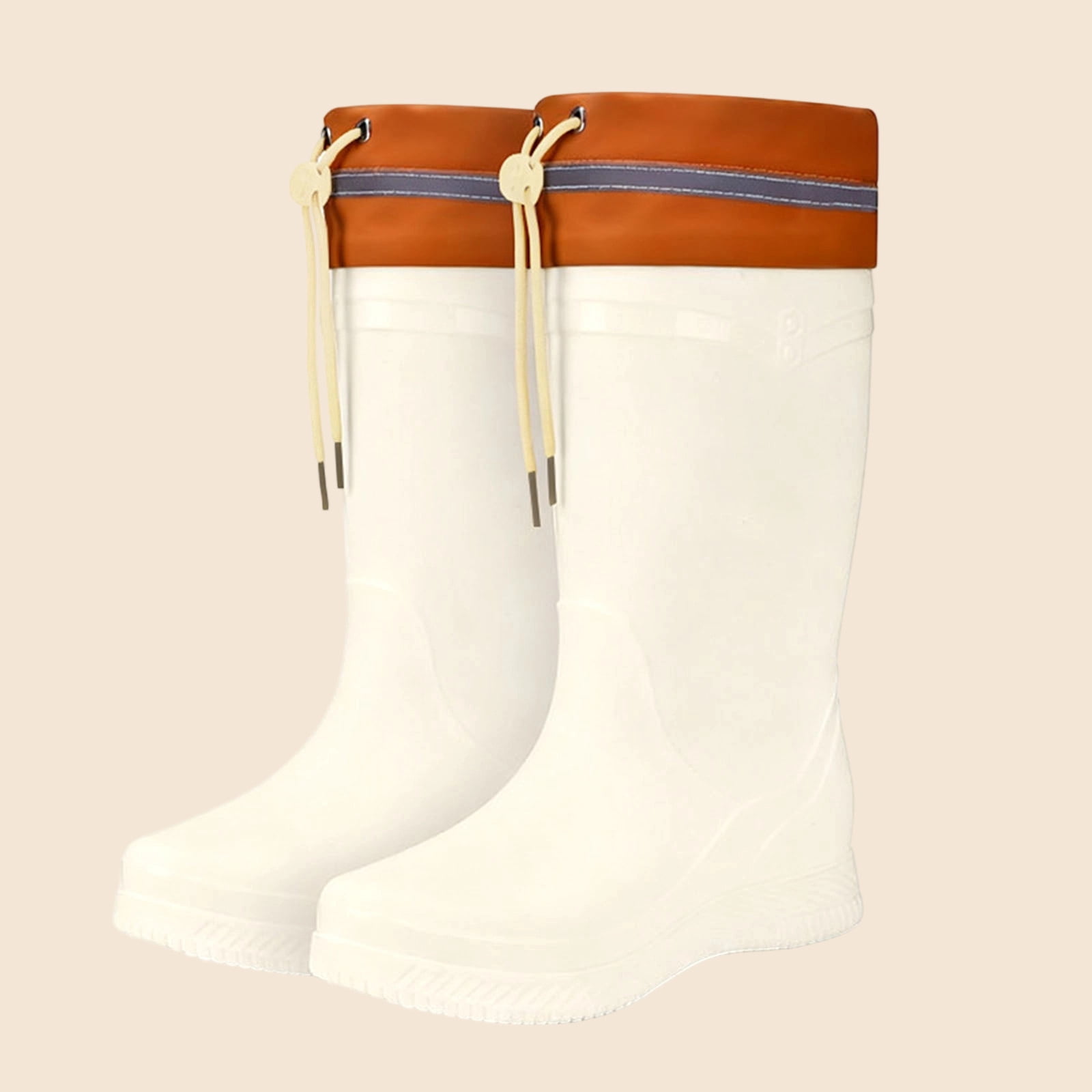 Caywon Rain Boots for Men Waterproof Mens Knee High with PVC Rubber ...