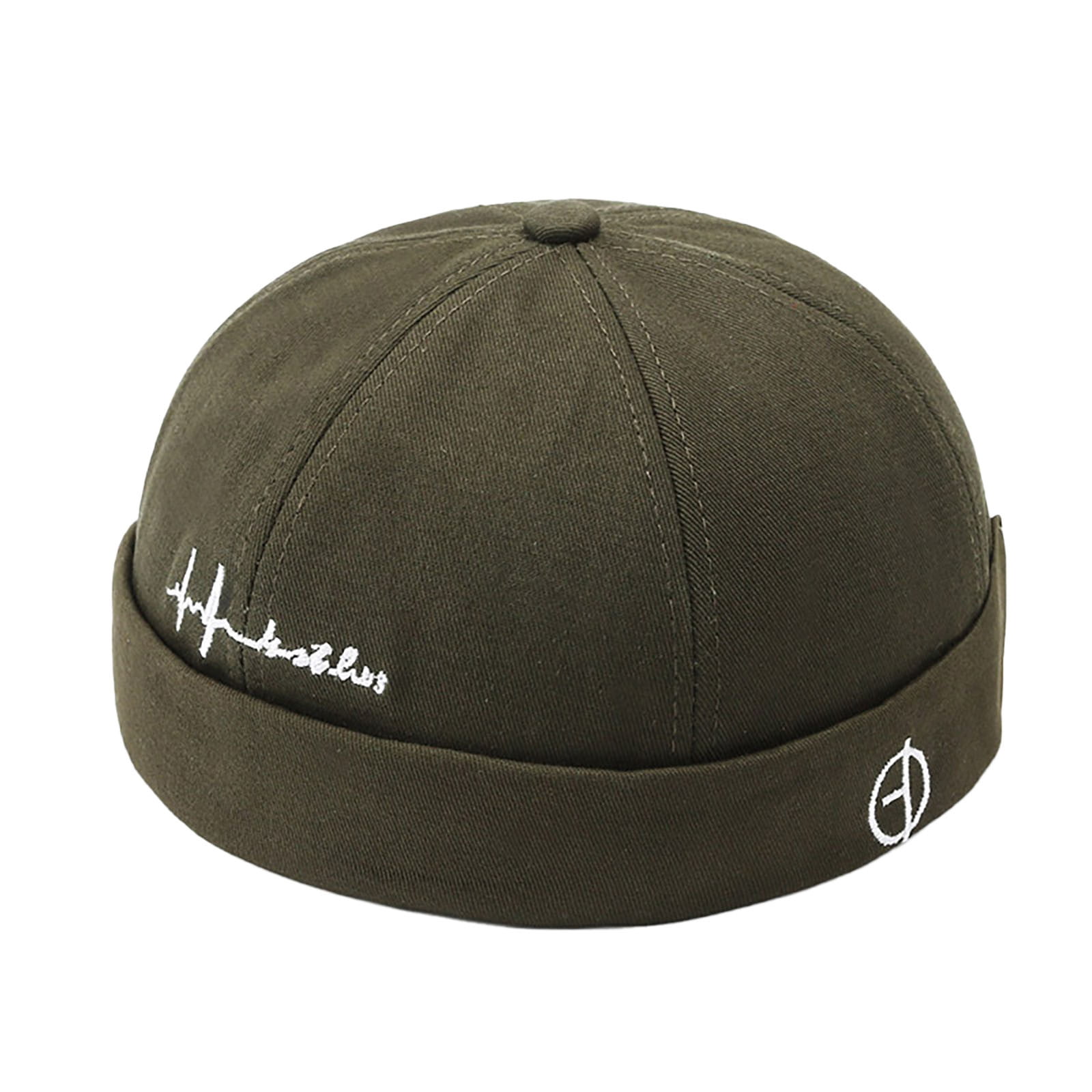 Caywon Unisex Fashion Round Top Brimless Hip-Hop Street Casual ...