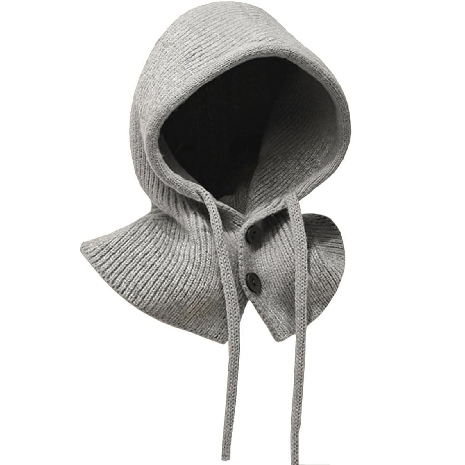 Caywon Unisex Knitted Head Cover Hat Neck Cervical Protection Scarf ...