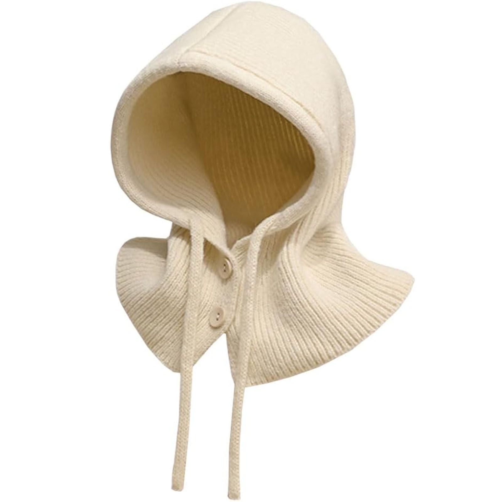 Caywon Unisex Knitted Head Cover Hat Neck Cervical Protection Scarf ...
