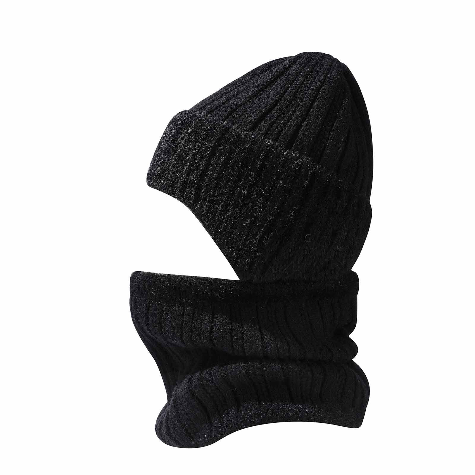 Caywon Unisex Plushes Brimless Beanie Ear Muffs Face Cover Warm Ski Hat ...