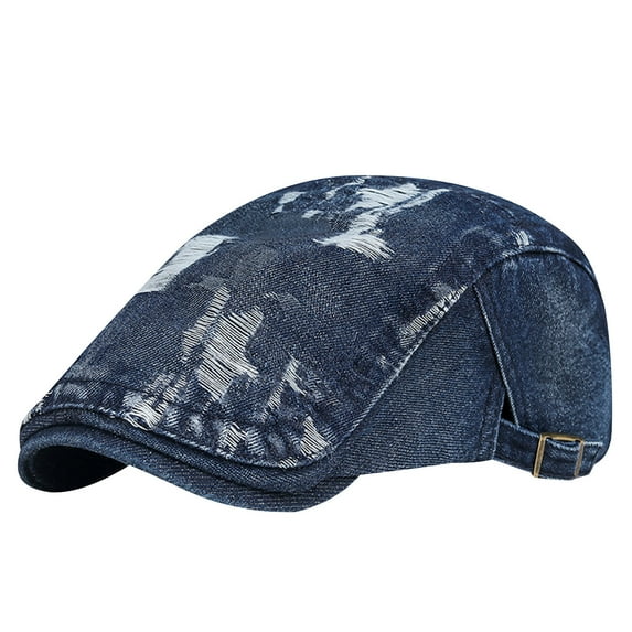 Caywon Unisex Solid Color Newsboy Cap Vintage Peaked Cap Casual ...