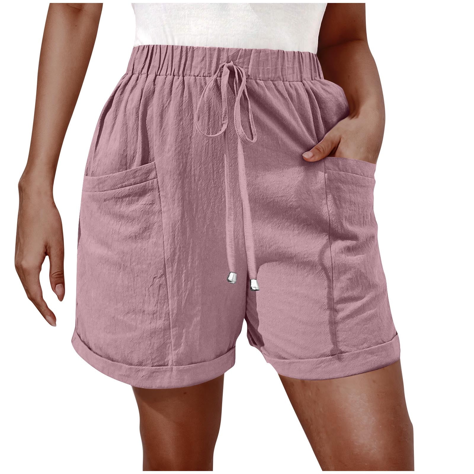 Caywon Women Loose Shorts Pants Comfy Feel Drawstring Waist Adjustable ...