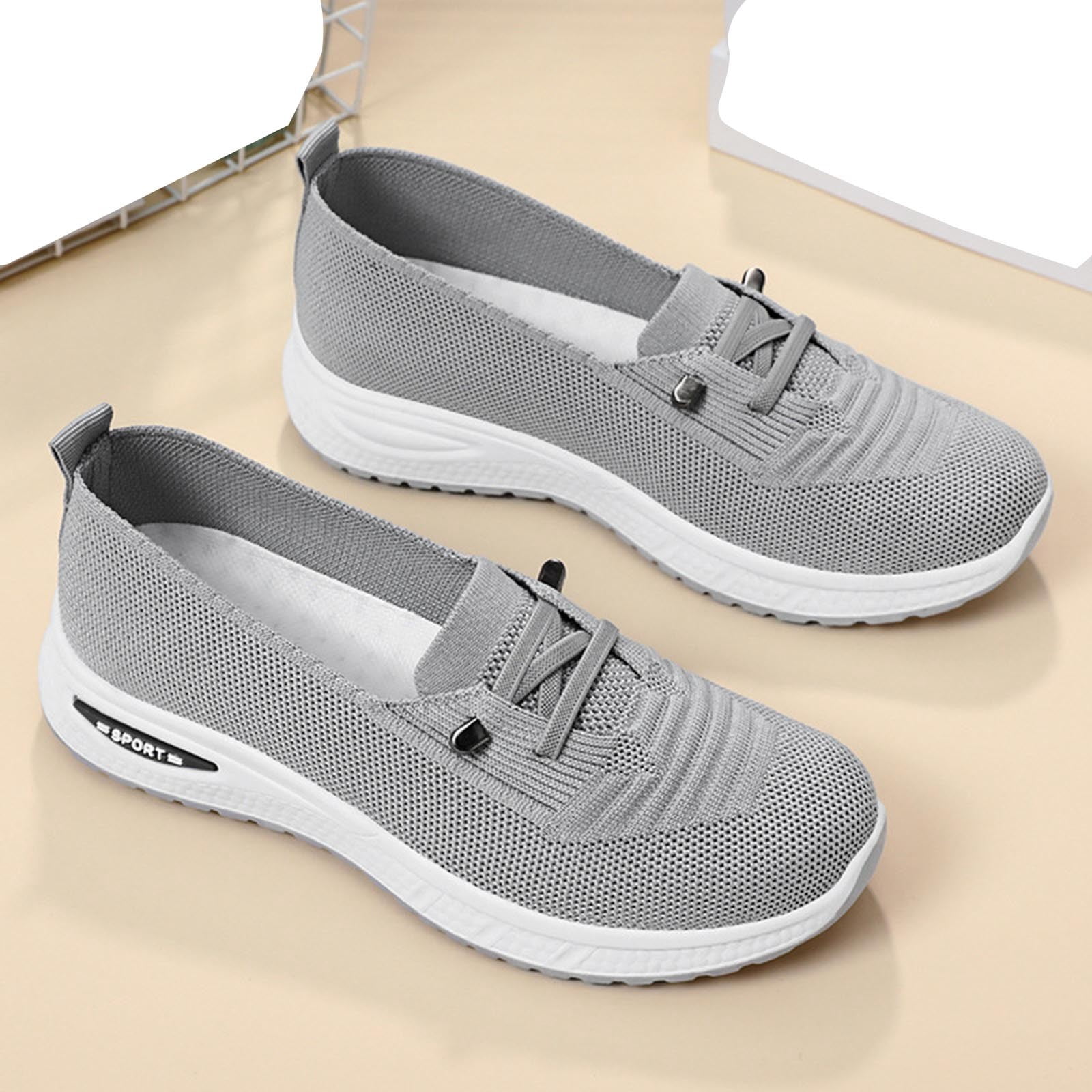 Caywon Women Memory Foam Shoes, Mesh Slip On Sneakers, Breathable ...