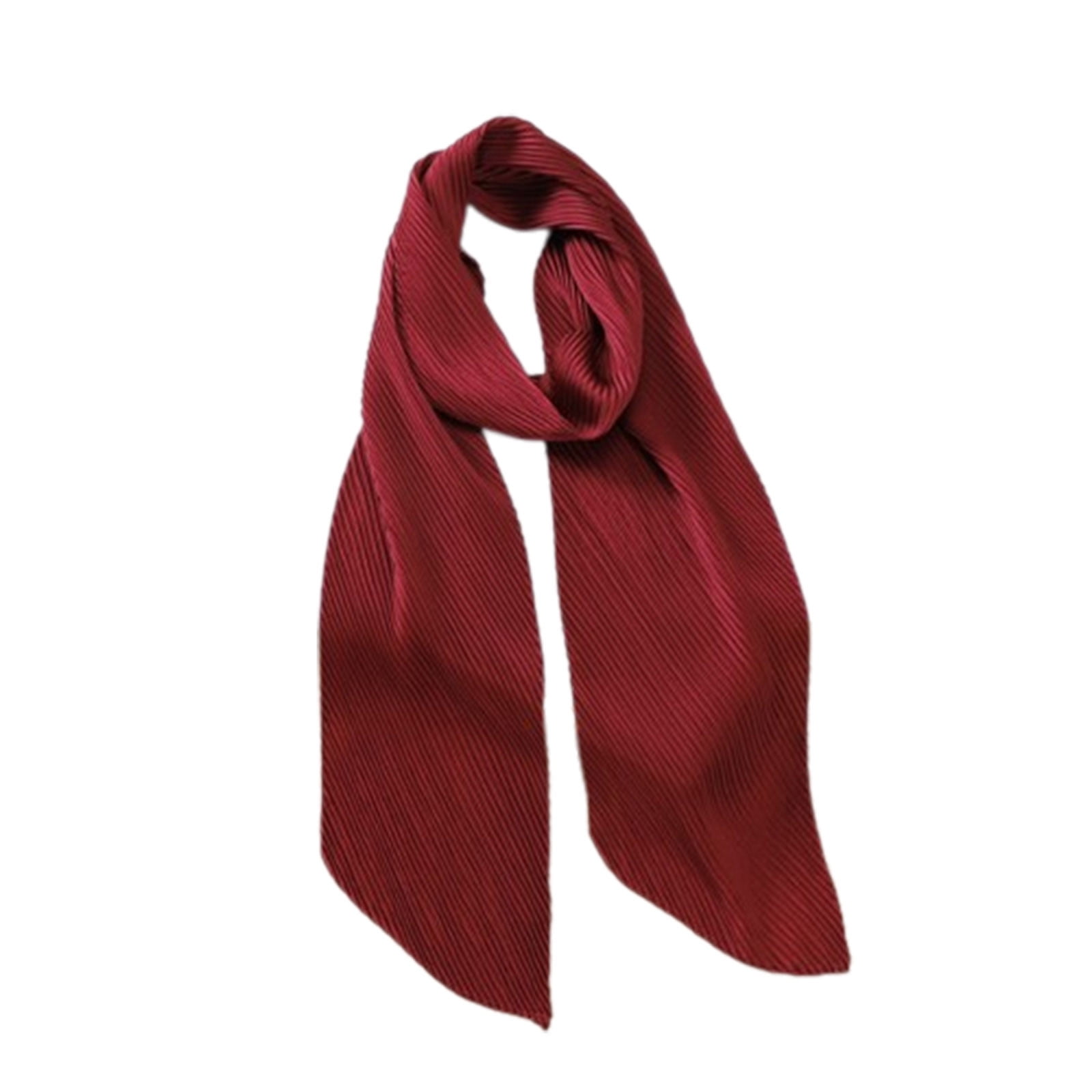 Caywon Women Plain Solid Color Scarf Long Neckerchief Hair Solid ...