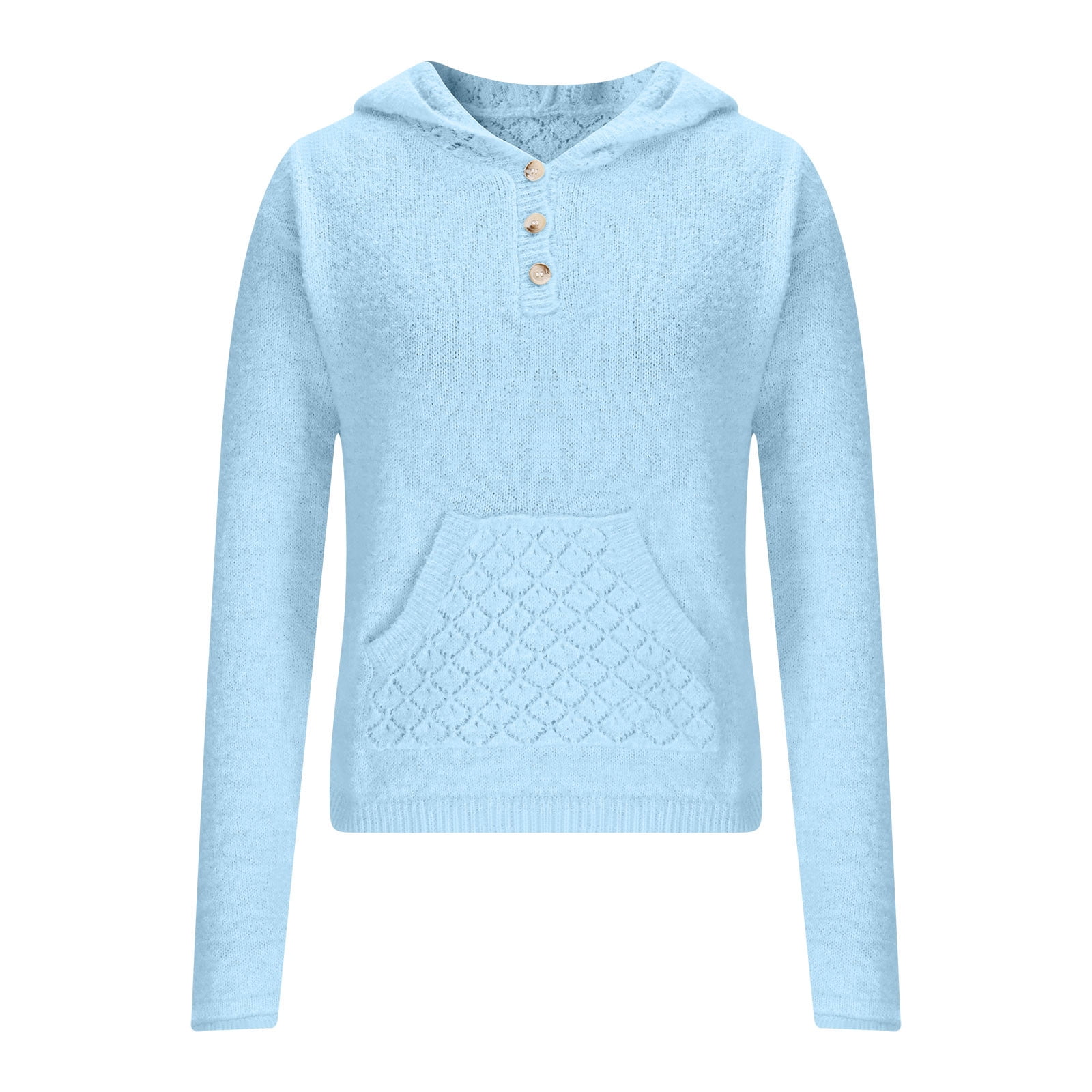 Caywon Women's Casual Knit Button Long Sleeve V-Neck Sweater Practical ...