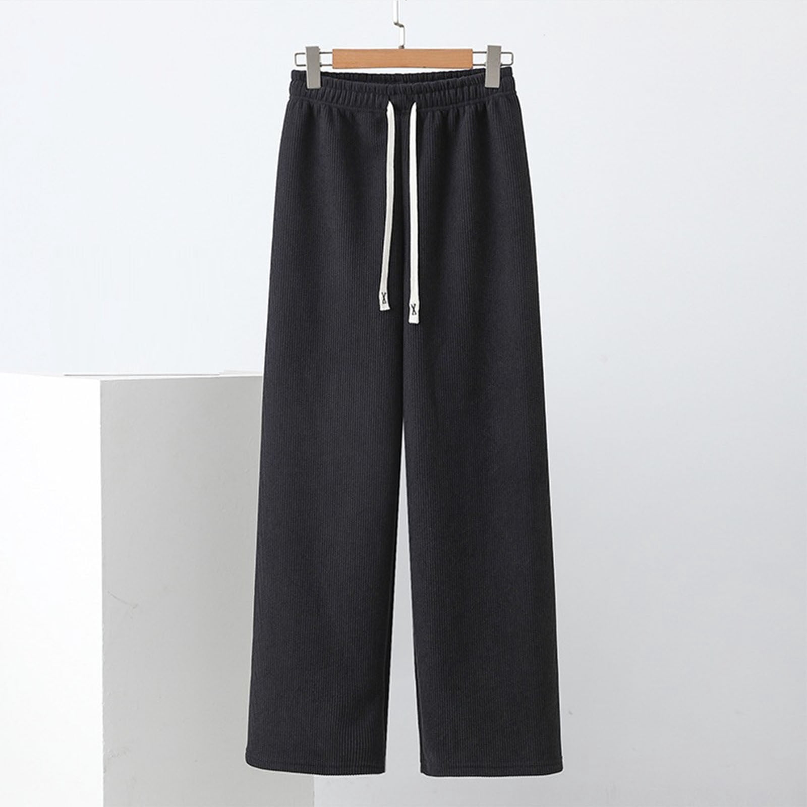 Caywon Women's Corduroy Pants Elastic Drawstring Pajama Bottoms Warm ...