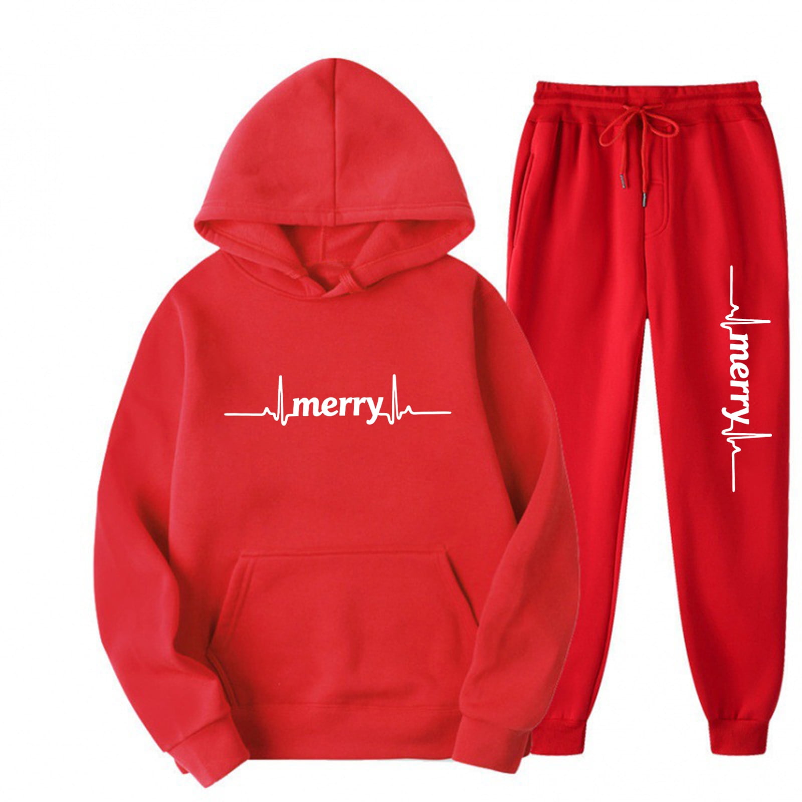 Caywon Women's Printed Tracksuit Set Fashion Hooded Sweatshirt Jacket ...