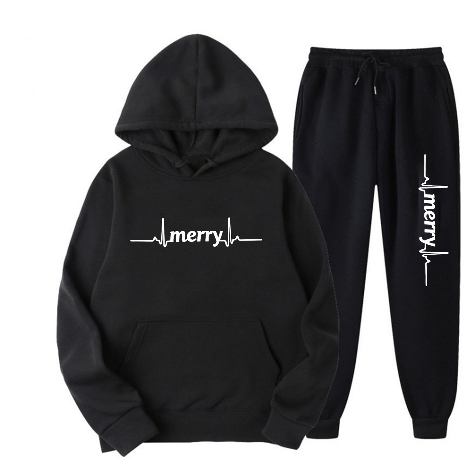 Caywon Women's Printed Tracksuit Set Fashion Hooded Sweatshirt Jacket ...