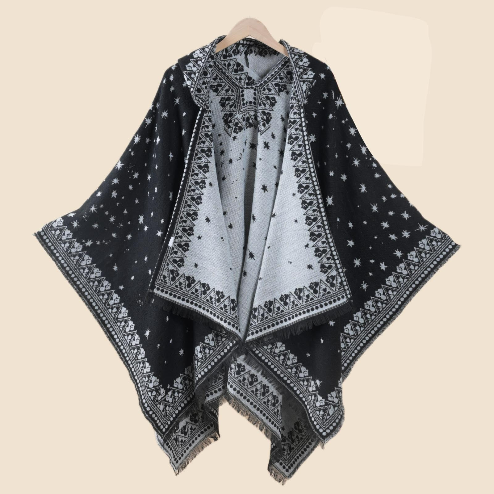 Caywon Women's Scarf Shawl Colorful Split-Design Shawl Autumn Winter ...