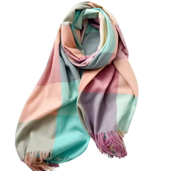 Caywon Women's Soft Extra Long Ethnic Style Shawl Warm Scarf Fringed ...