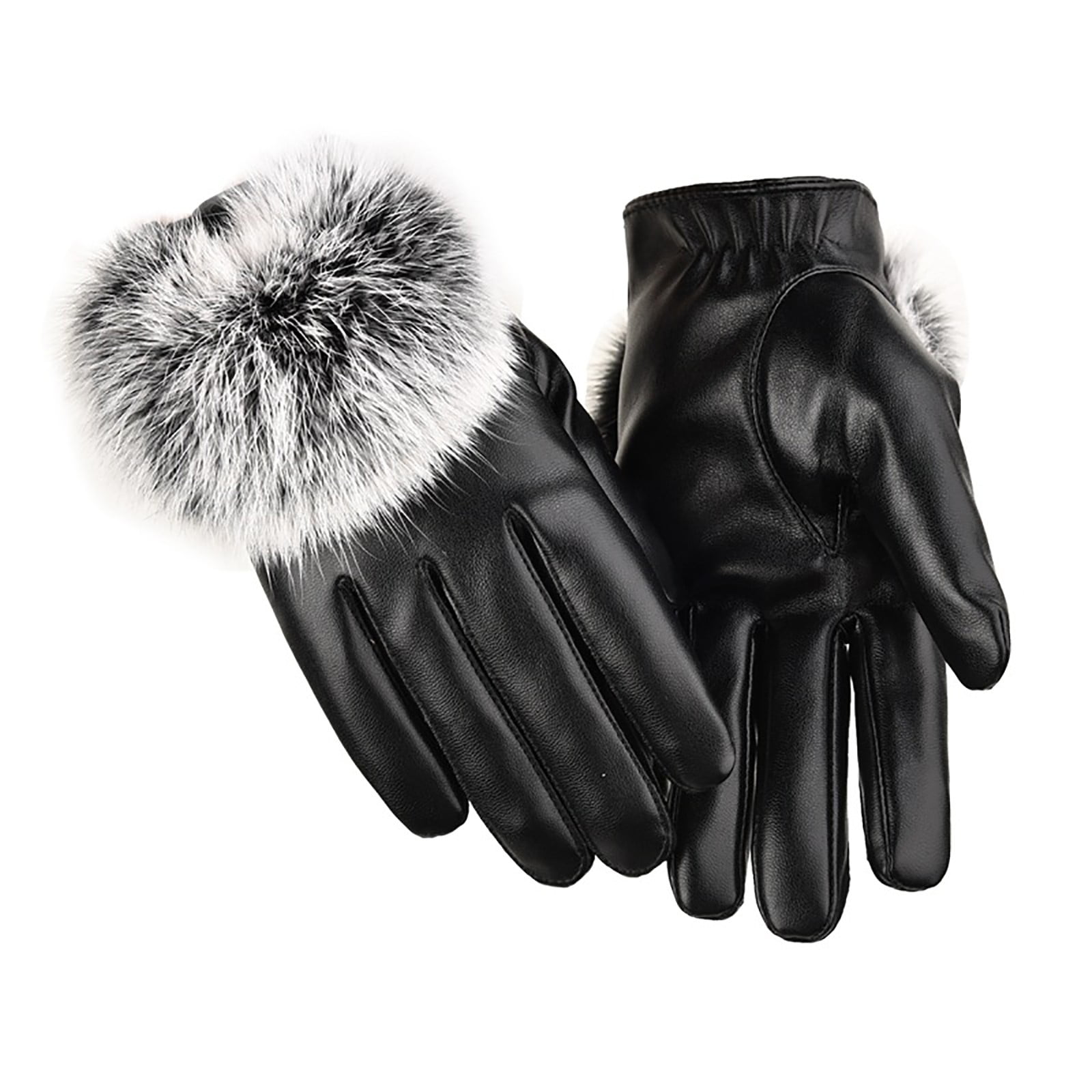 Caywon Women's Solid Color Warm Cold Proof Gloves Outdoor Use for ...