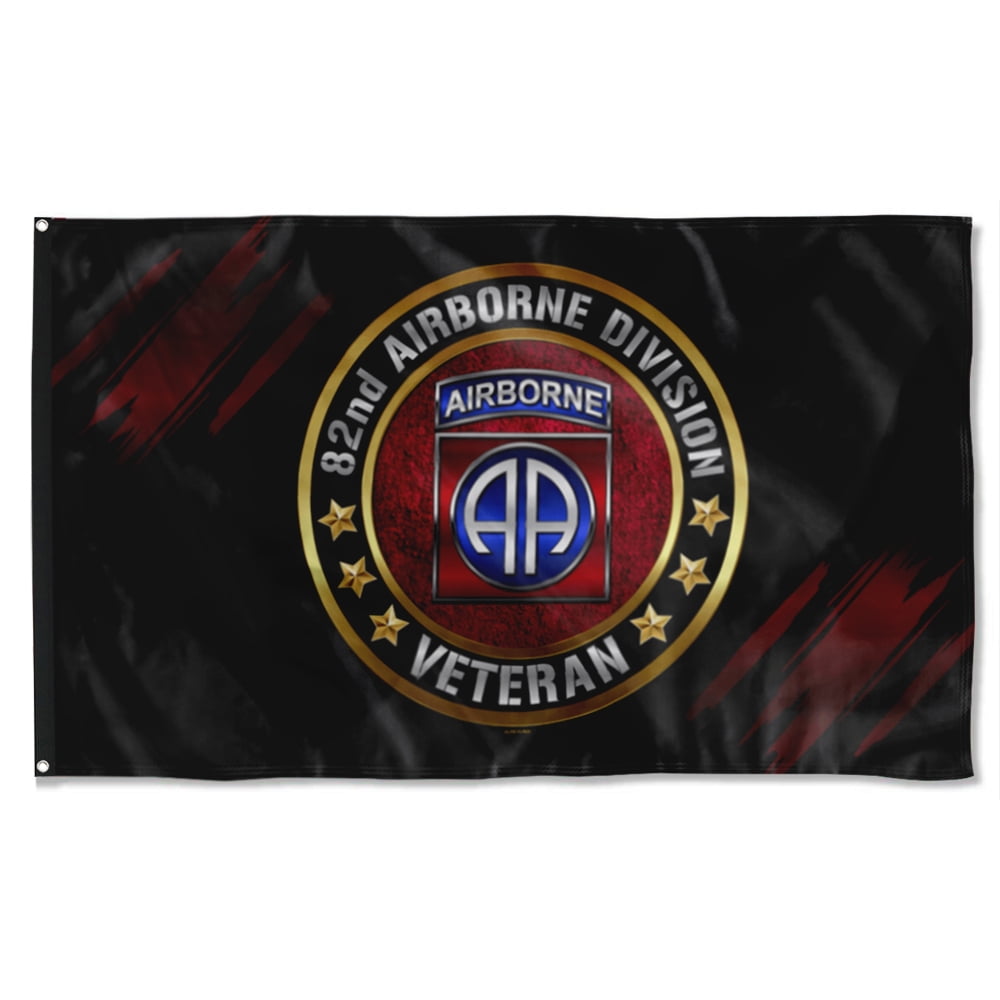 Cayyon 82nd Airborne Division Black Veterans Flag 3x5Feet Military ...