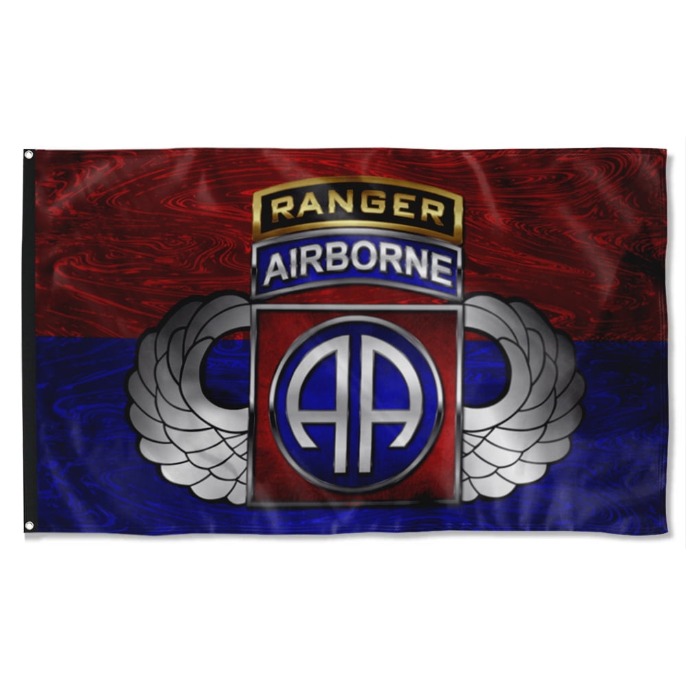 Cayyon 82nd Airborne Division Tabbed Winged Flag 3x5Feet Military ...