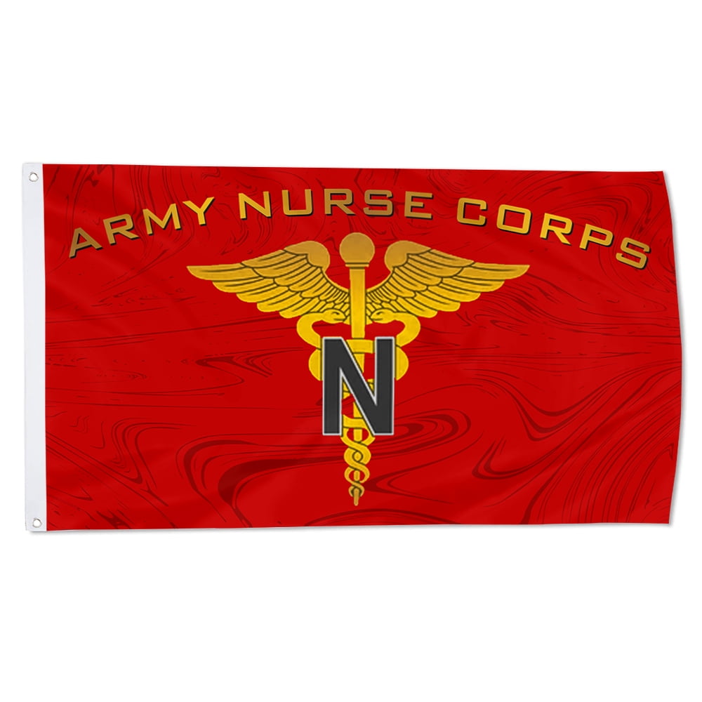 Cayyon Army Nurse Corps Flag 3x5Feet Military Banner with 2 Brass ...