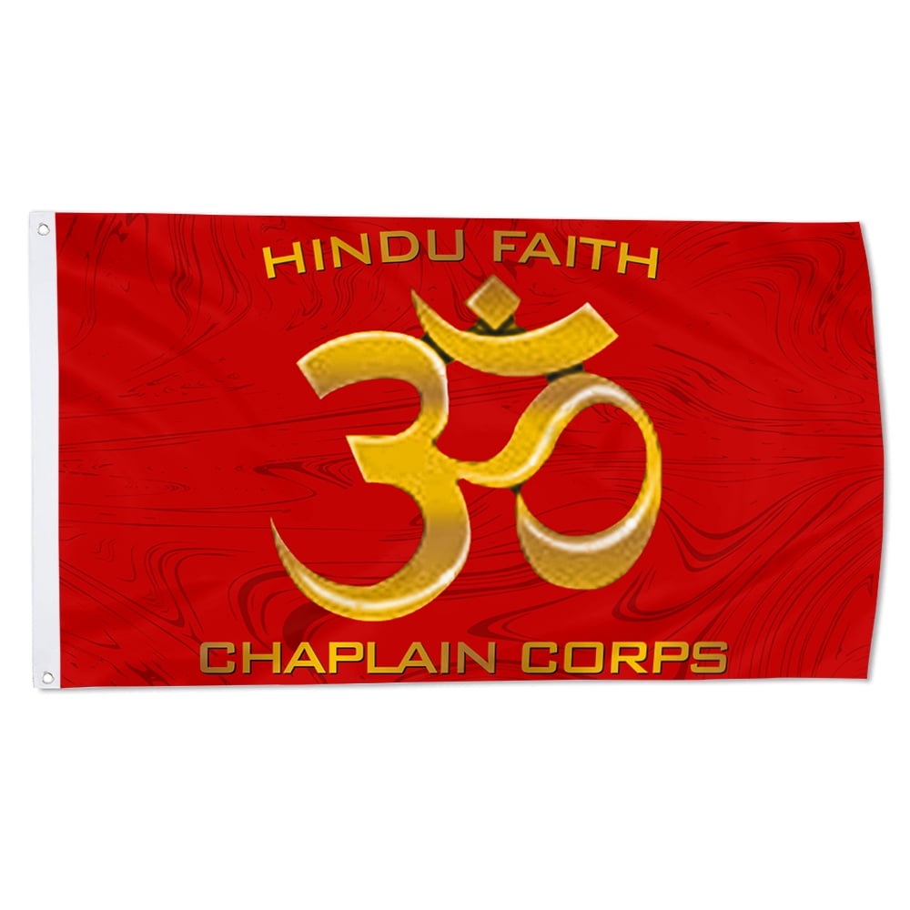 Cayyon Chaplain Corps Hindu Faith Flag 3x5Feet Military Banner with 2 ...