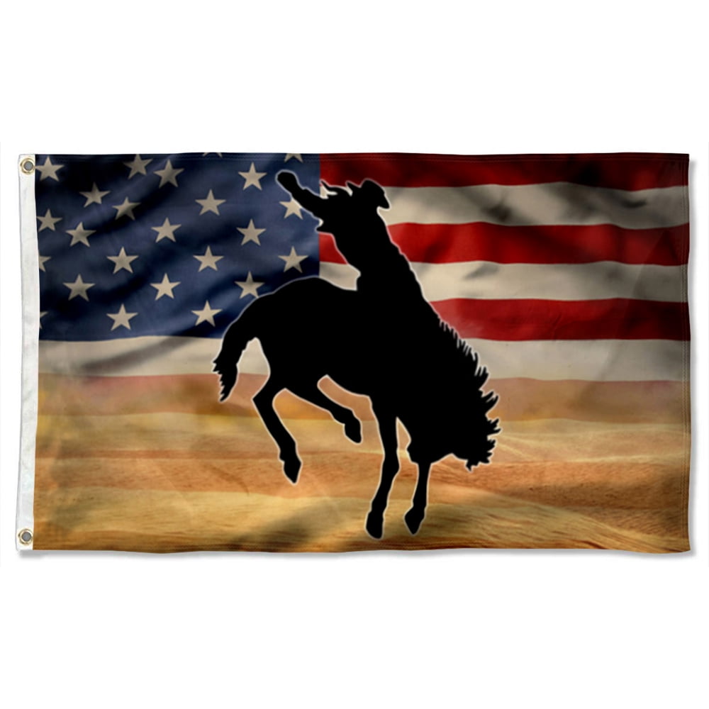 Cayyon Cowboy Flag American Cowboy Horse Grommet Flag 3x5Feet Banner ...