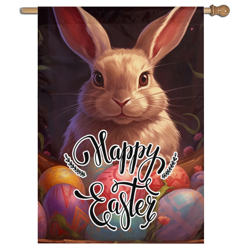 Cayyon Easter Flags 28 x 40 Double Sided, (Happy Easter House Flag ...