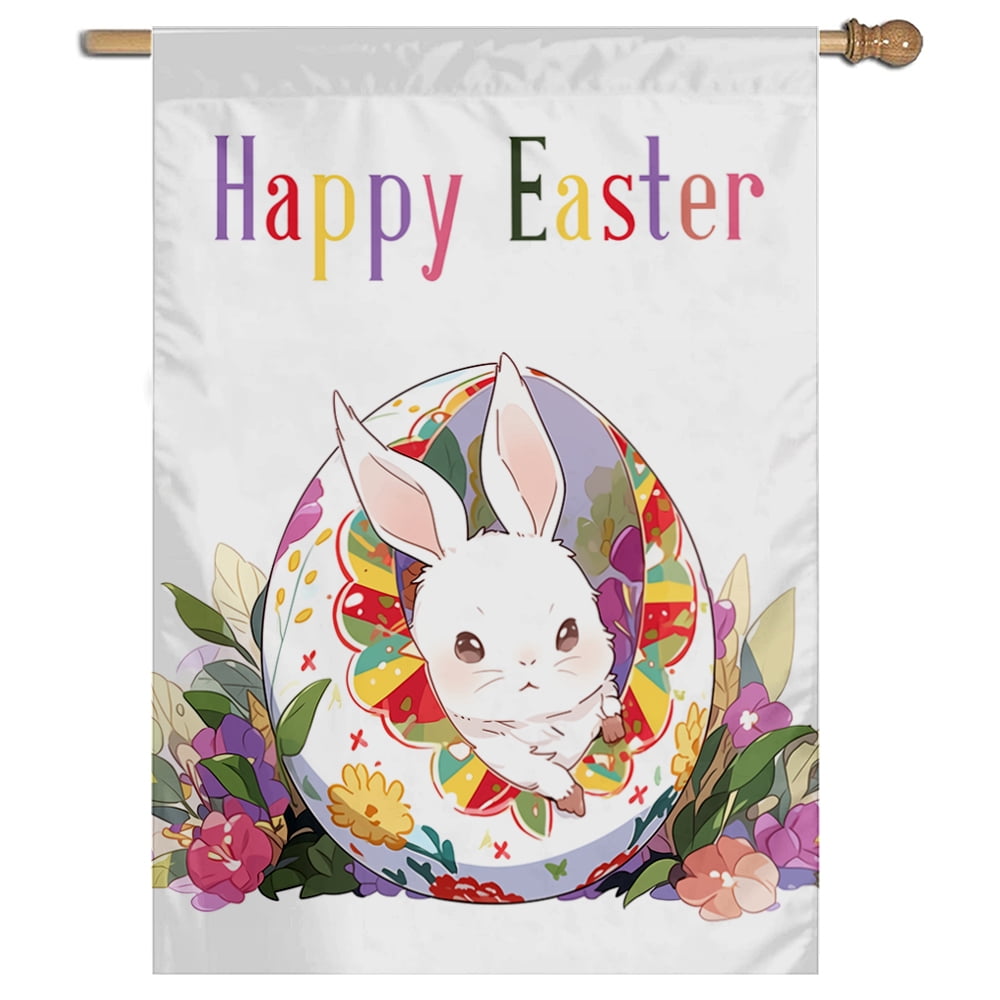Cayyon Easter Flags 28 x 40 Double Sided, (Happy Easter House Flag ...
