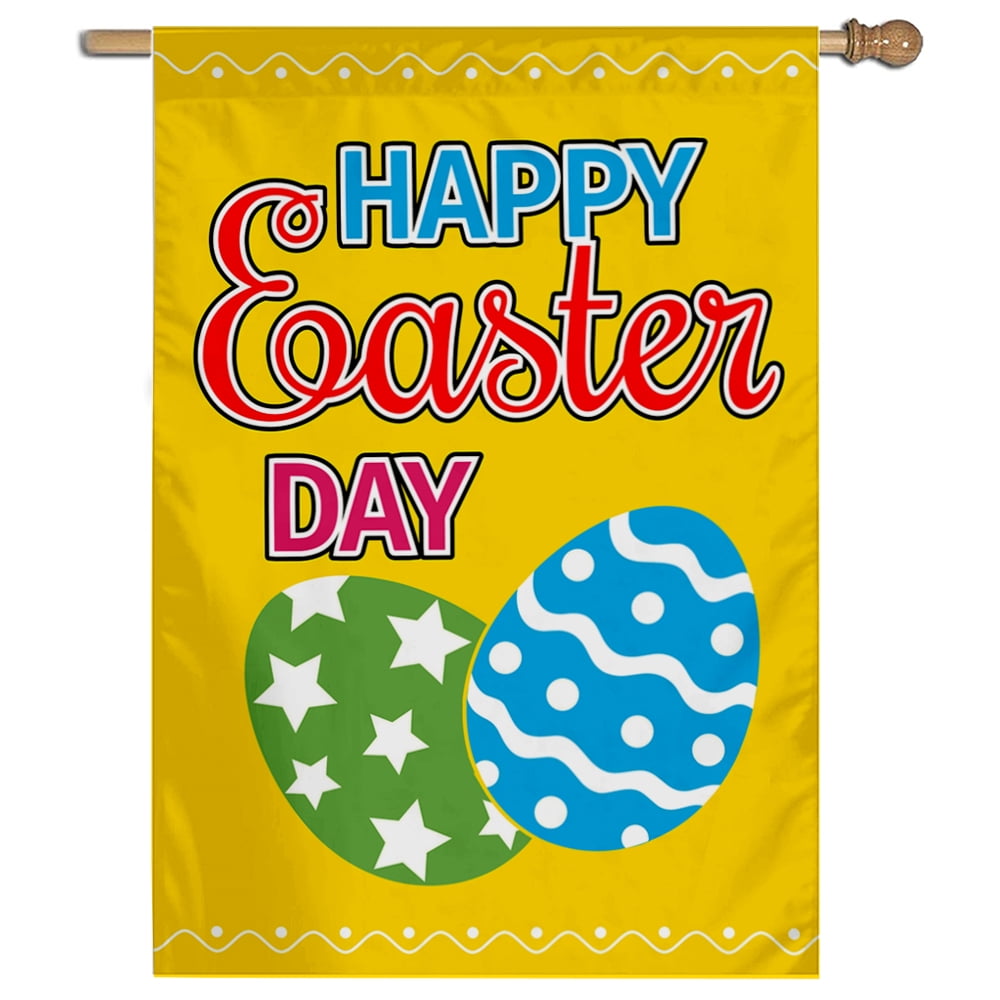 Cayyon Easter Flags 28 x 40 Double Sided, (Happy Easter House Flag ...