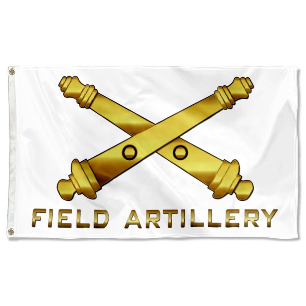 Cayyon Field Artillery White Flag 3x5Feet Military Banner with 2 Brass ...
