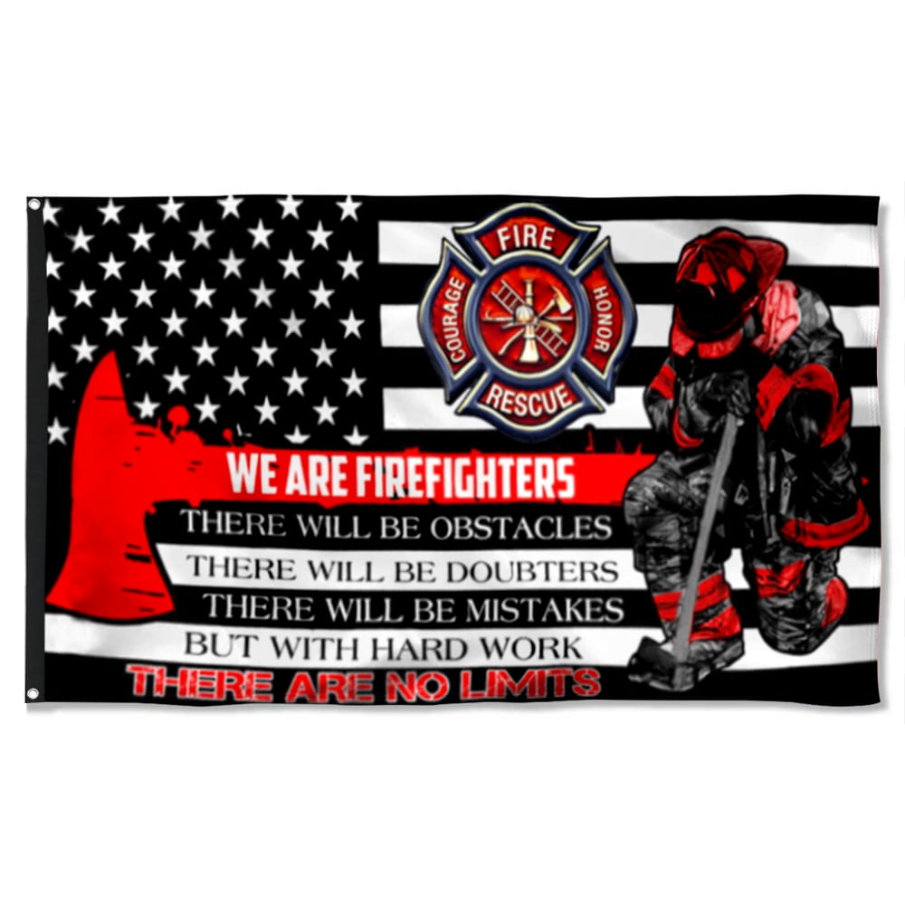 Cayyon Firefighter Grommet Flag We Are Firefighters Flag 3x5Feet Banner ...