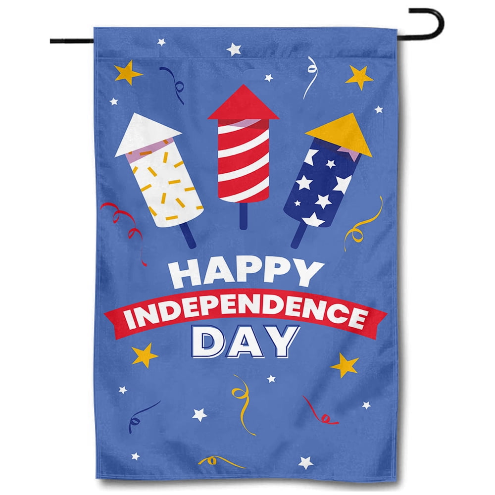 Cayyon Happy 4th of July Independence Day Garden Flag 12 x 18 Double ...