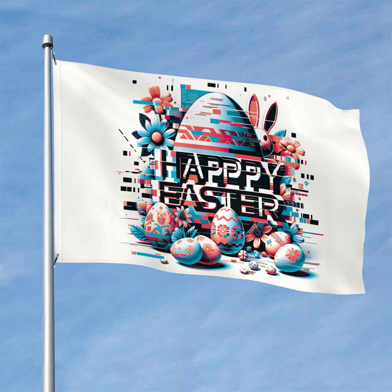 Cayyon Happy Easter Flag Banner 3x5 Feet with 2 Brass Grommets ...