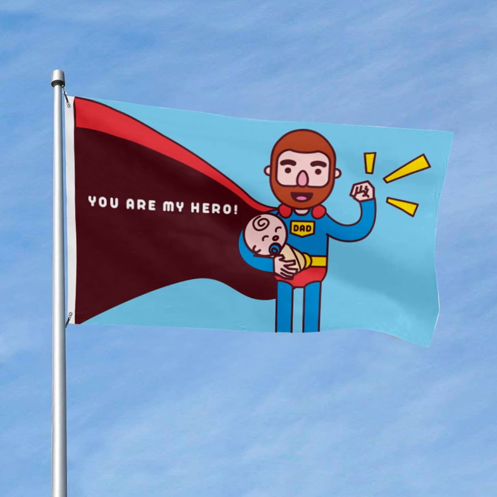 Cayyon Happy Fathers Day Flags 3x5 Happy Father's Day Flag Banner with ...