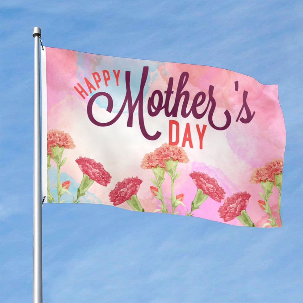 Cayyon Happy Mothers Day Flags 3x5 Happy Mother's Day Flag Banner with ...