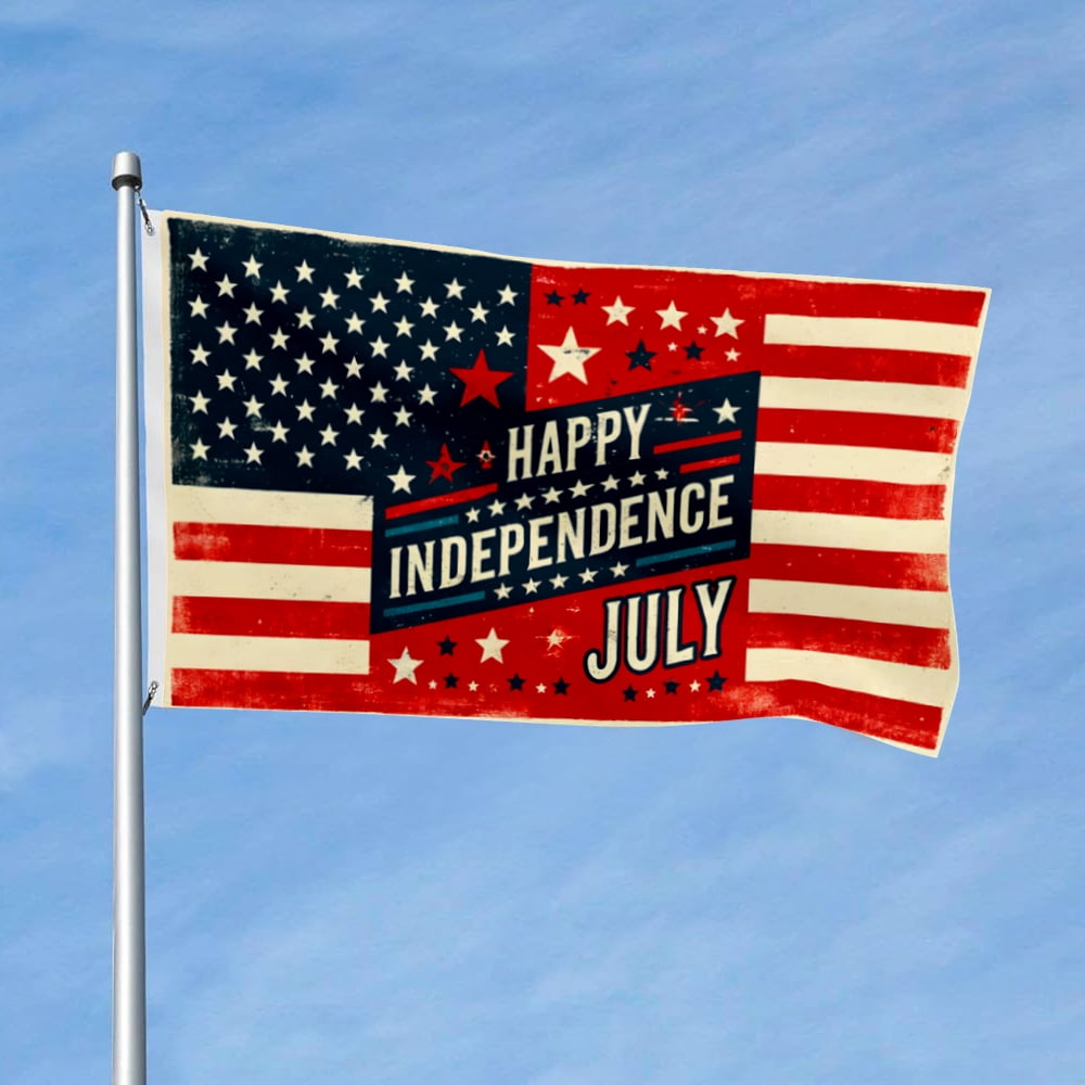 Cayyon Independence Day Flags 3x5 Flag Banner with 2 Brass Grommets for ...