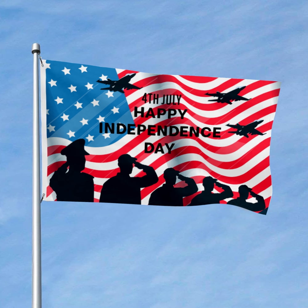 Cayyon Independence Day July 4th Flags 3x5 Flag Banner with 2 Brass ...