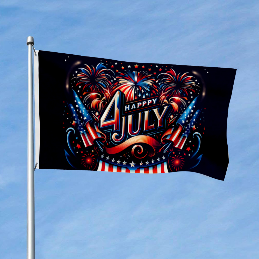 Cayyon Independence Day July 4th Flags 3x5 Flag Banner with 2 Brass ...